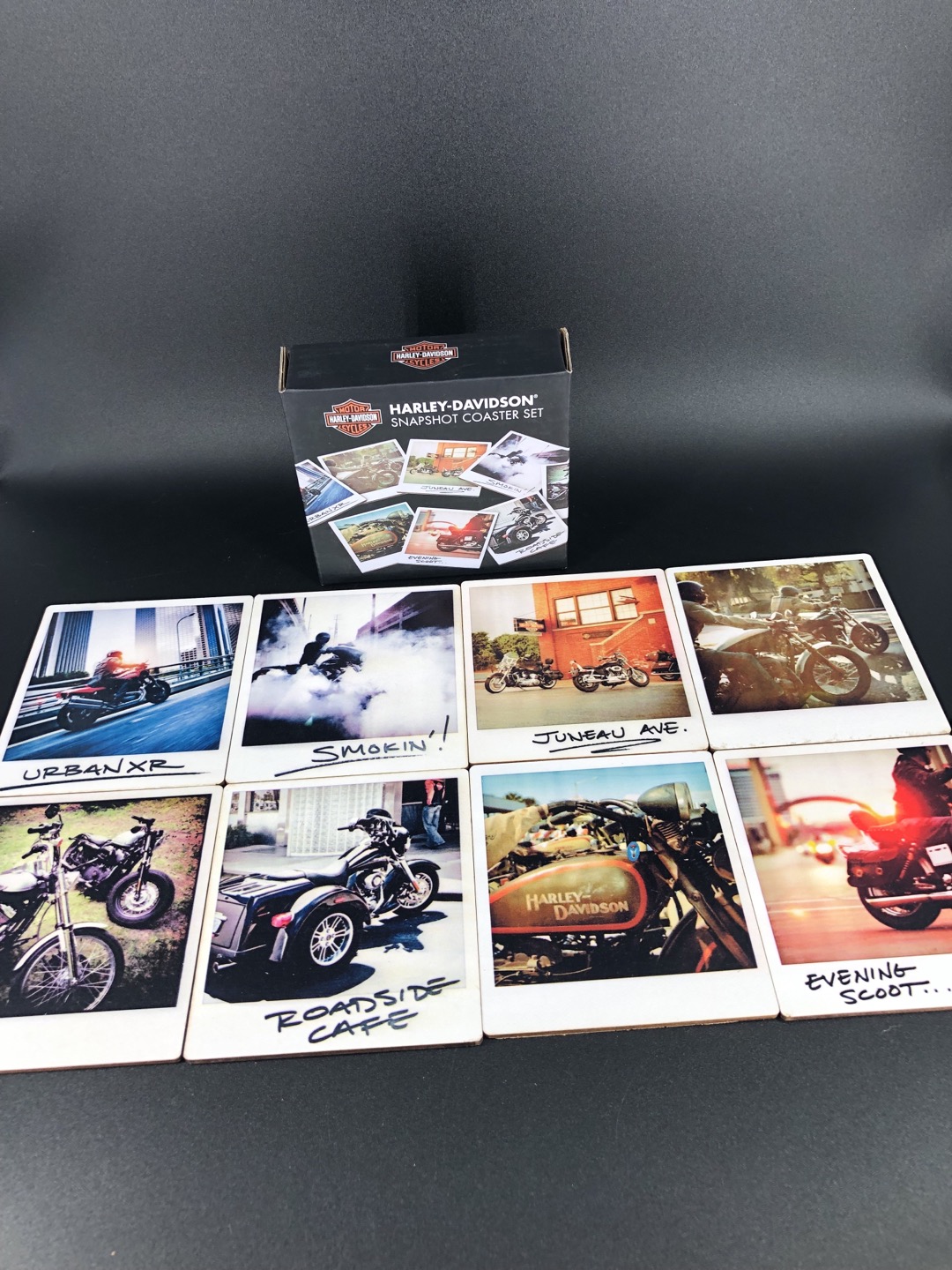 Harley-Davidson Snapshot Coaster Set with Box
