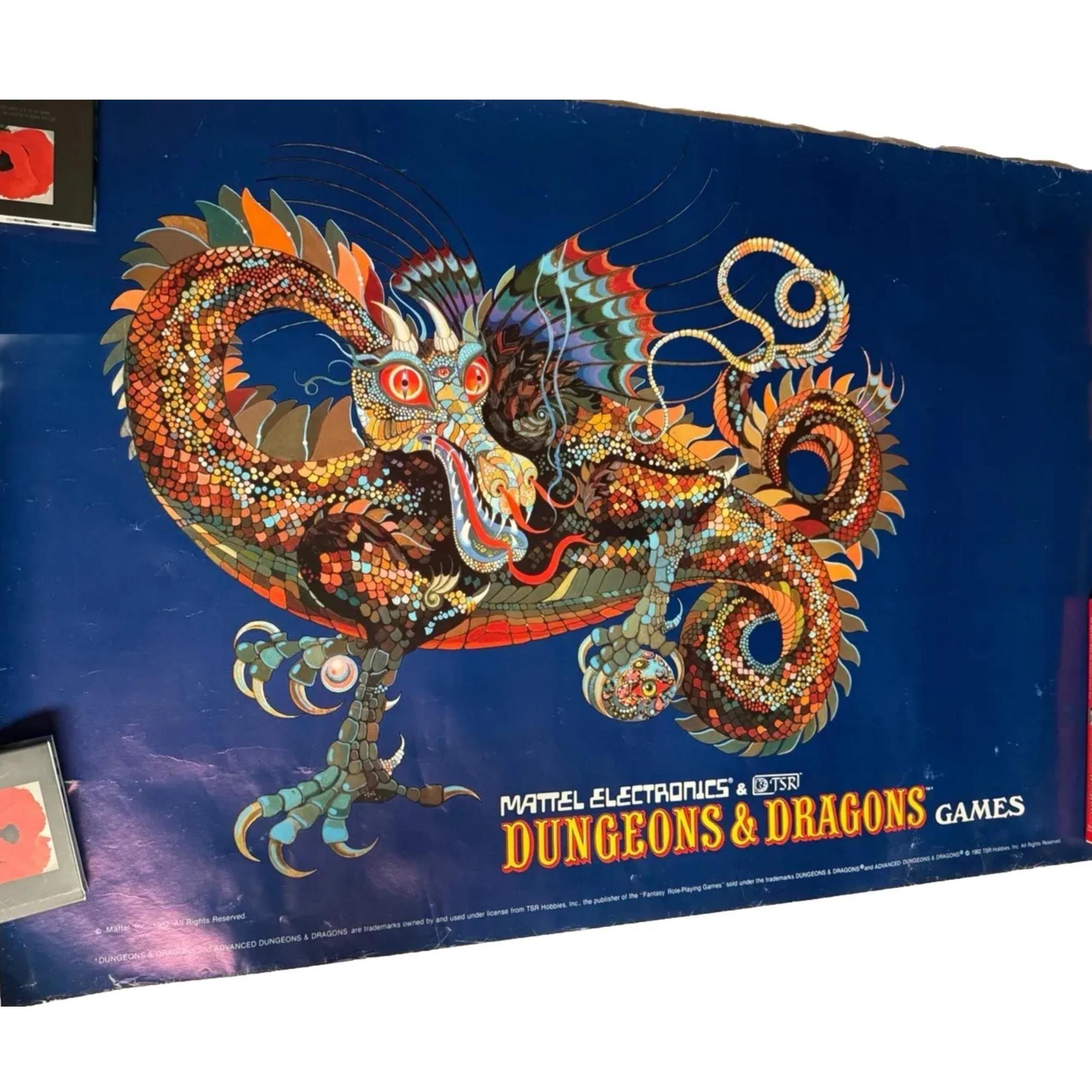 Dungeons and Dragons Poster 1982 Mattel Electronics/TSR Hobbies