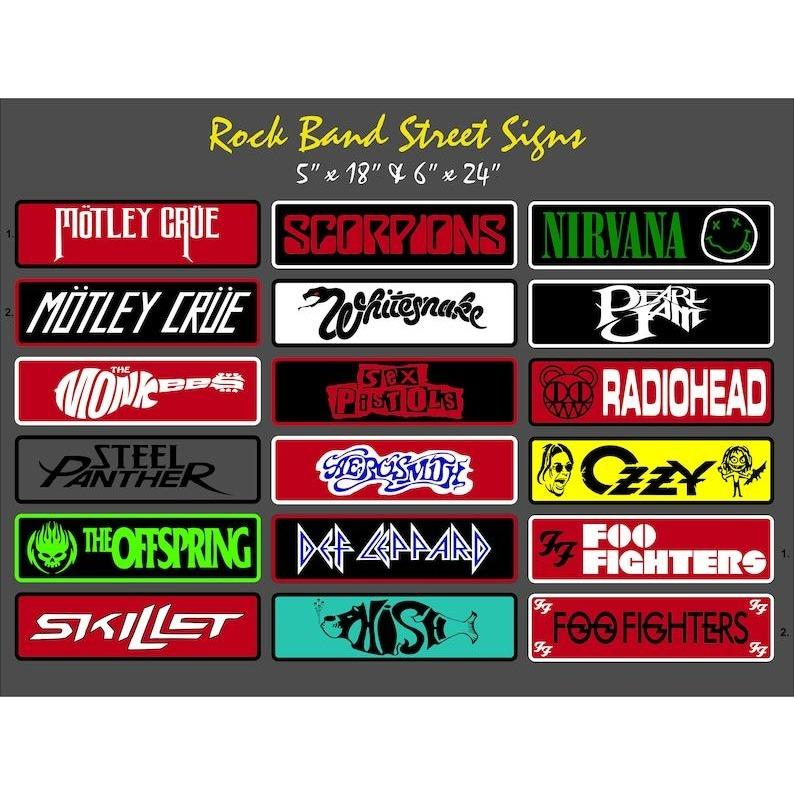 Rock/Metal & Hip-Hop/Rap Personalized Street Signs