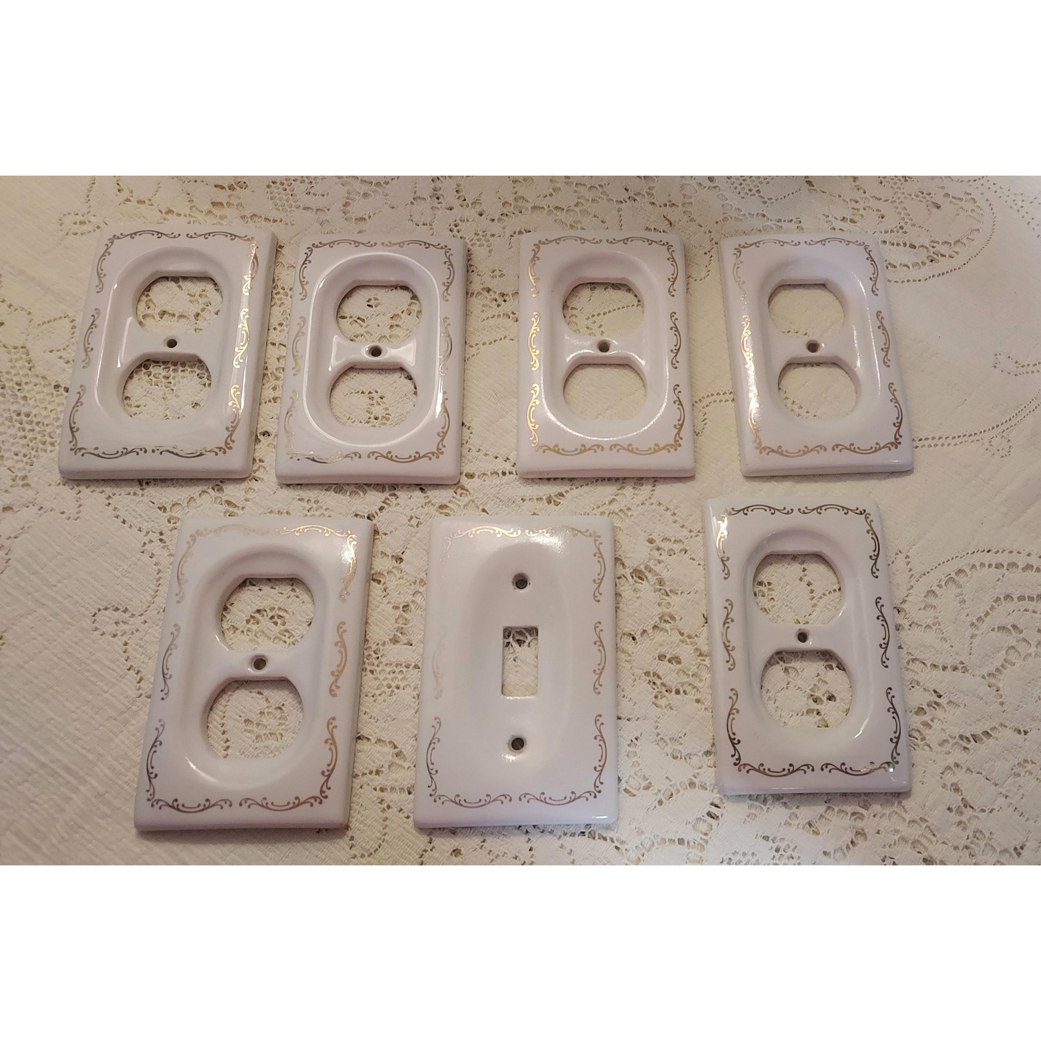 Vintage Porcelain Wall Light Switch Covers
