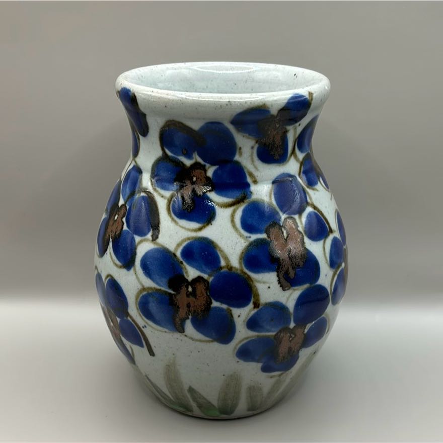 Cotswold Pottery Vase African Violets~Bourton-On-The-Water, England