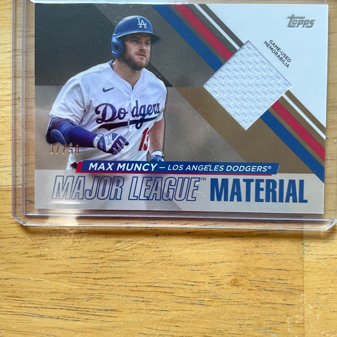 2024 Topps Max Muncy Relic /50 Los Angeles Dodgers