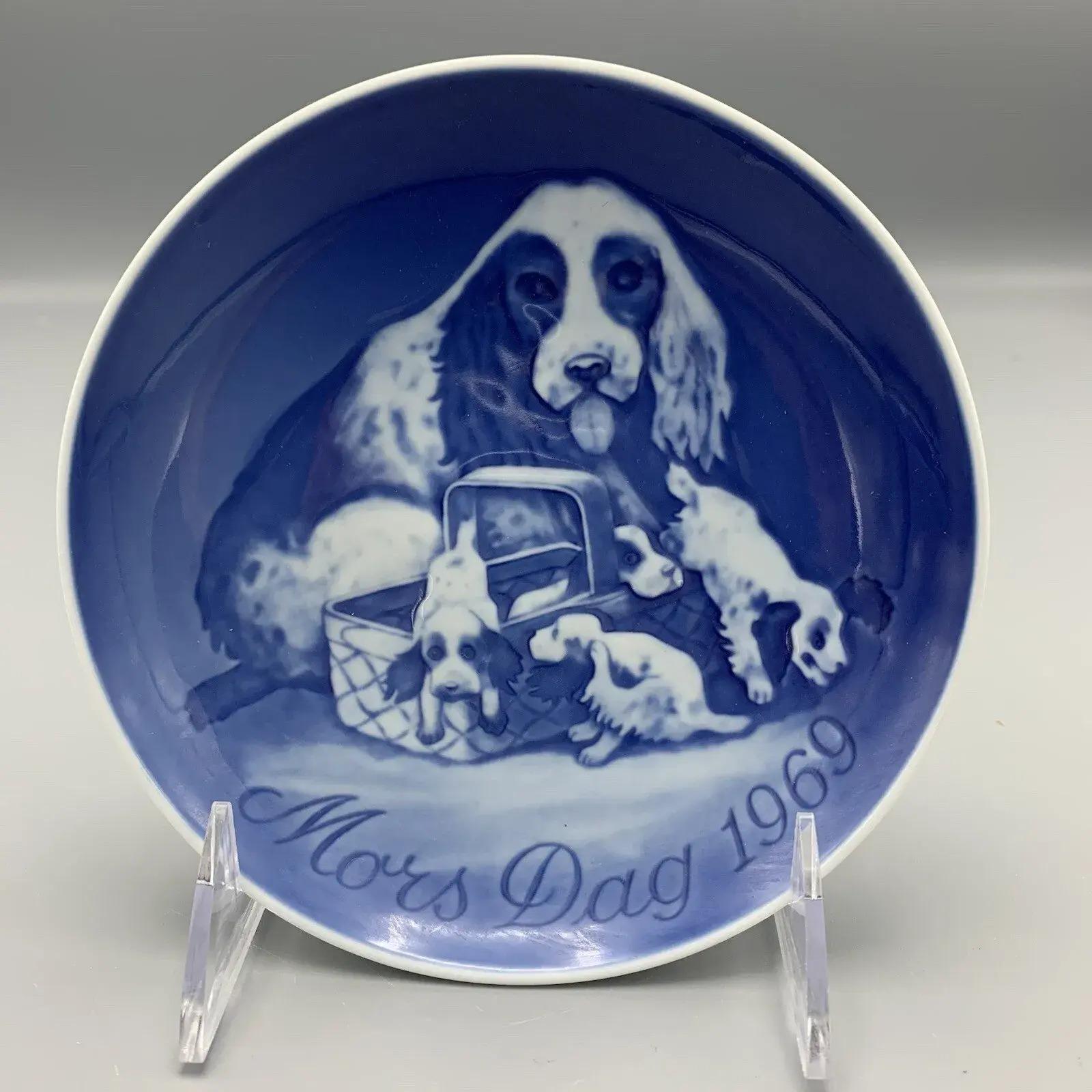 1969 Bing and Grondahl Mother's Day Plate Cocker Spaniel and Puppies ...