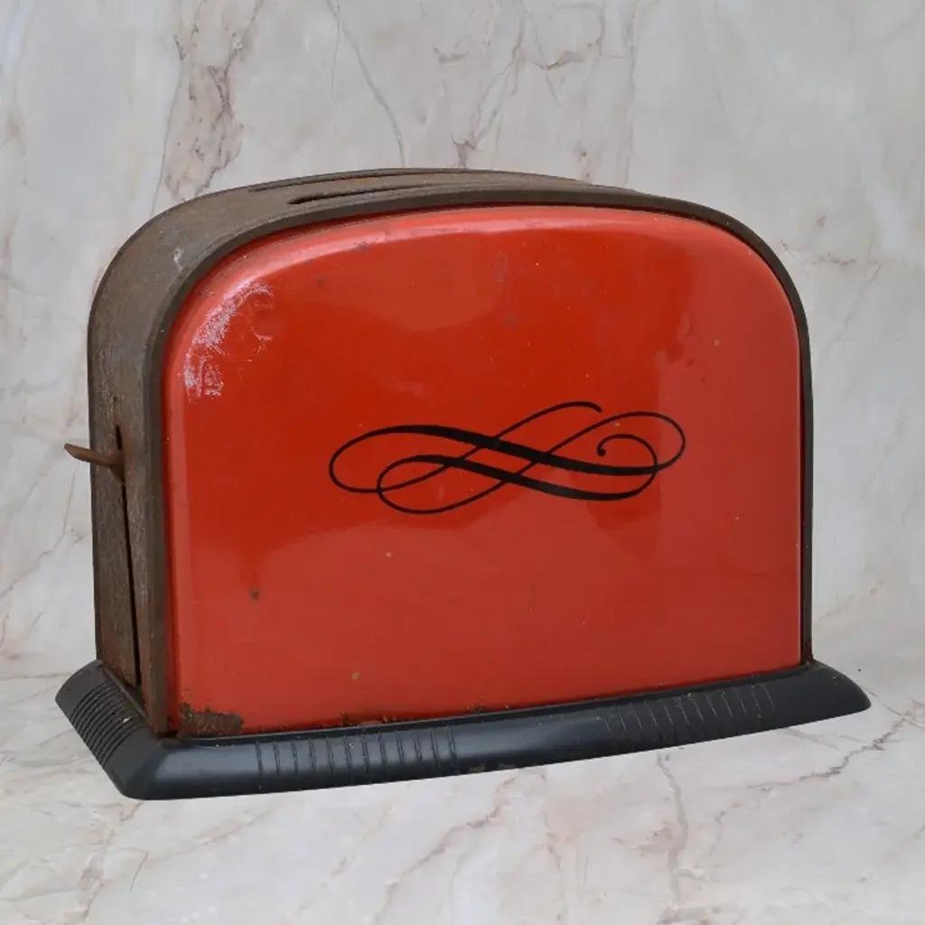Vintage Childs Toy Toaster, Rustic, 1950-1960s
