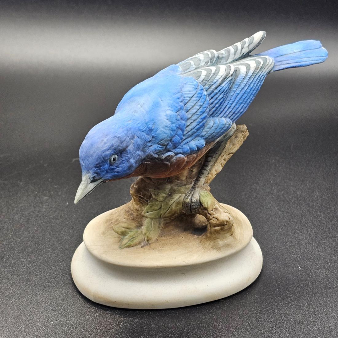 Vtg Lefton Porcelain Bluebird KW395 Handpainted