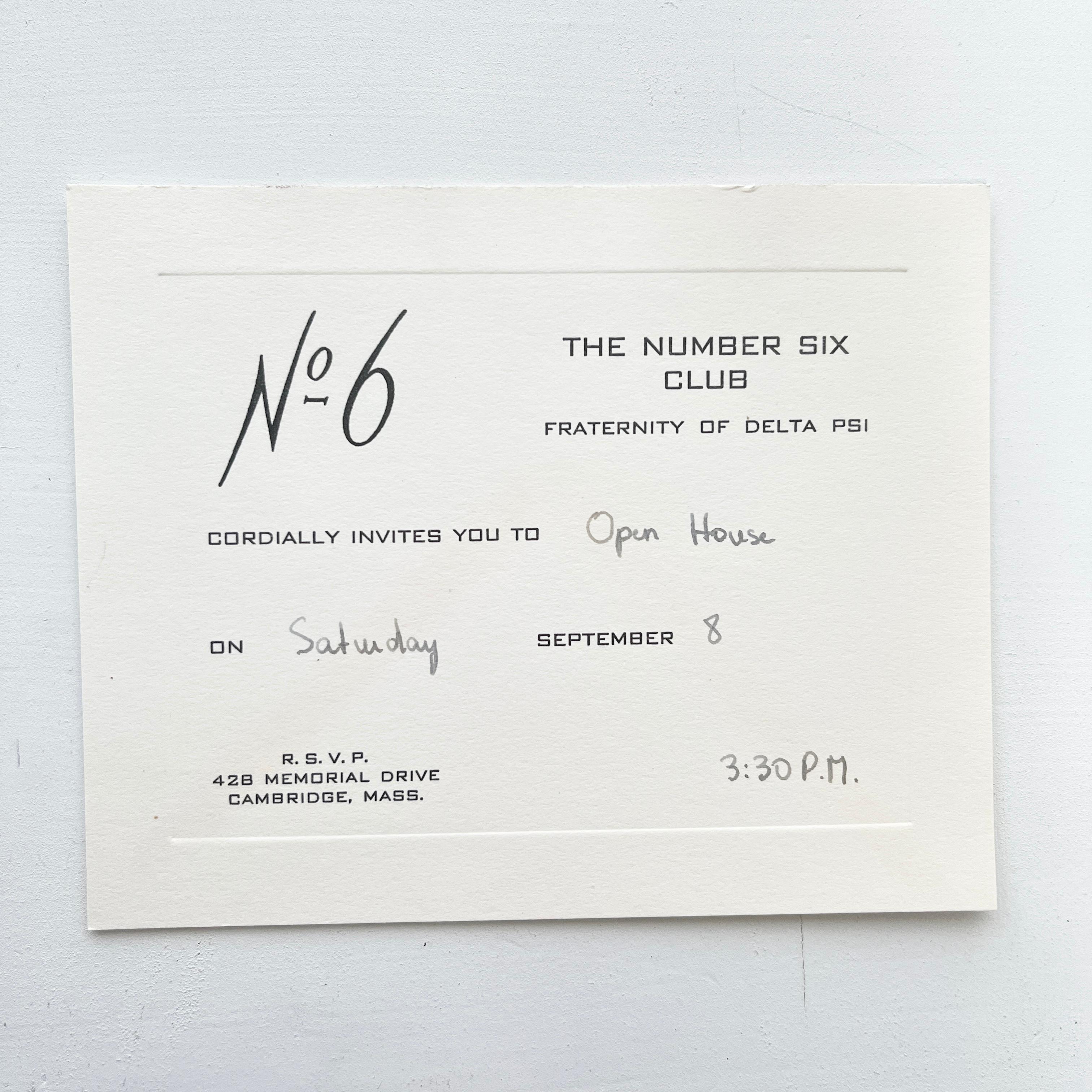 Delta Psi Fraternity The Number Six Club Open House RSVP Cambridge MA ...