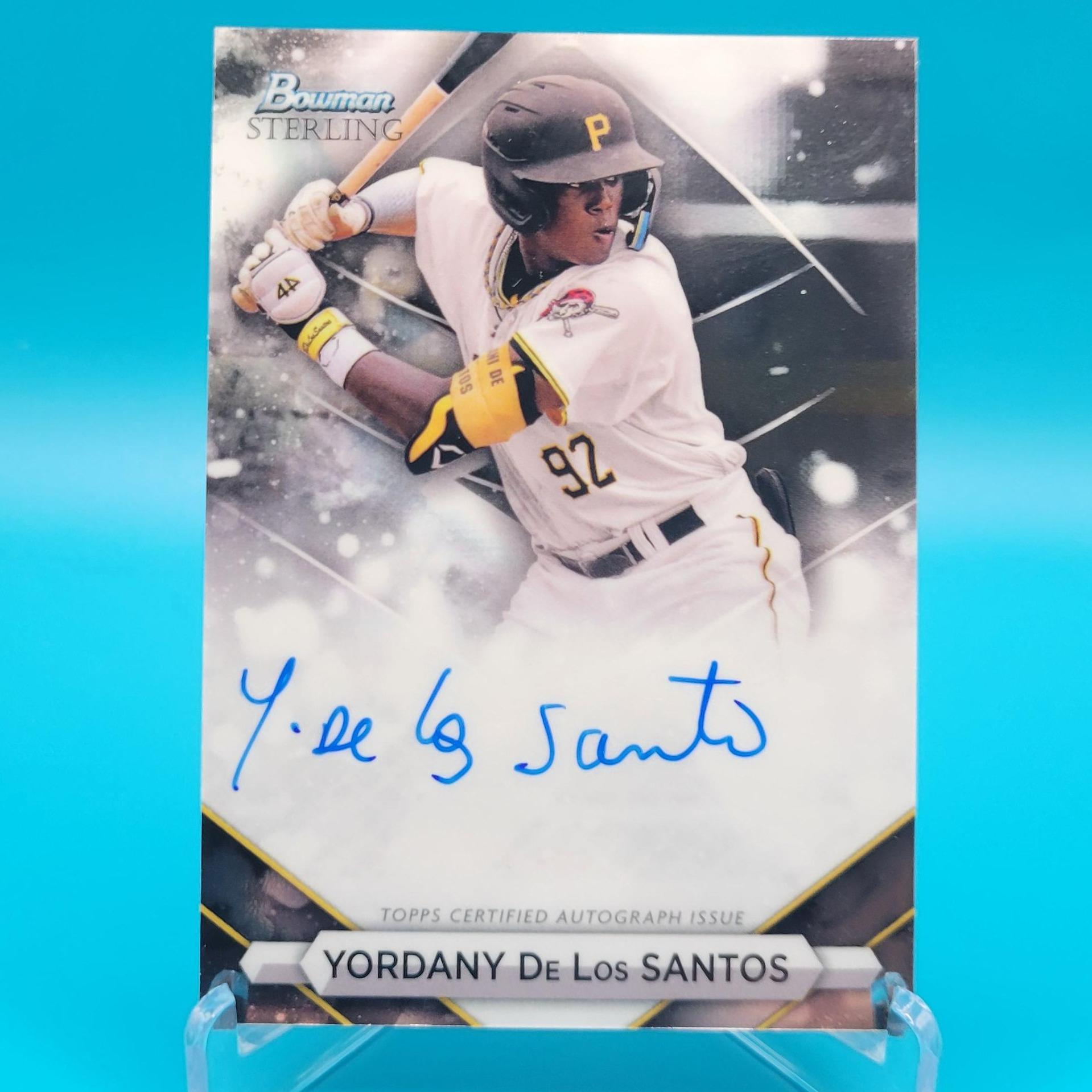 Yordany De Los Santos 2023 Bowman Sterling Auto Baseball Card ...