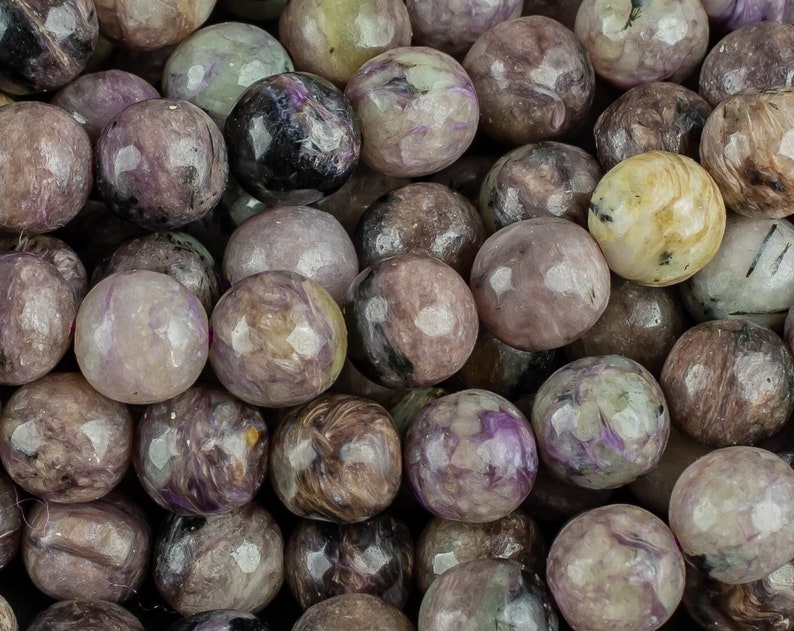 Natural Charorite, High Quality in Faceted Round- 6mm, 8mm, 10mm- Full ...