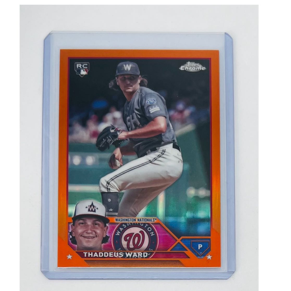 2023 Chrome Update Thaddeus Ward Orange Refractor /25 Washington ...