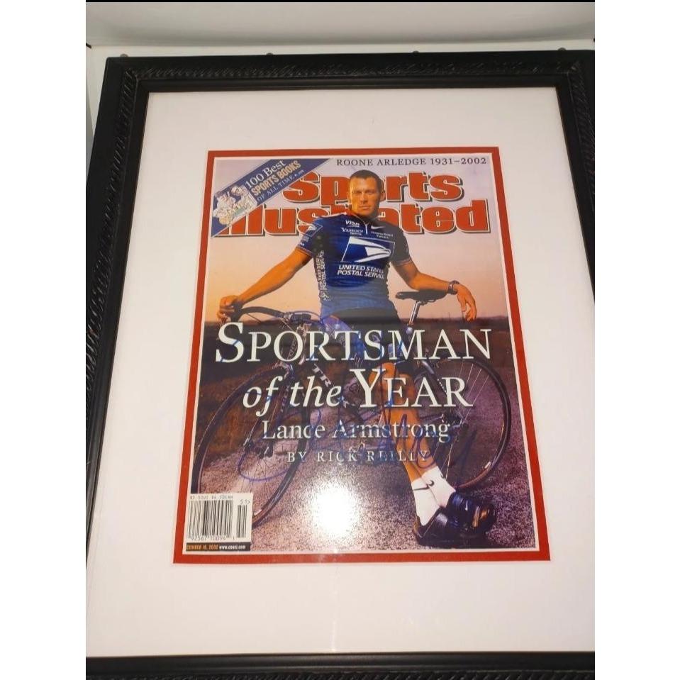 Lance Armstrong Autograph 2002 Sports Illustrated Sportsman of the Year ...