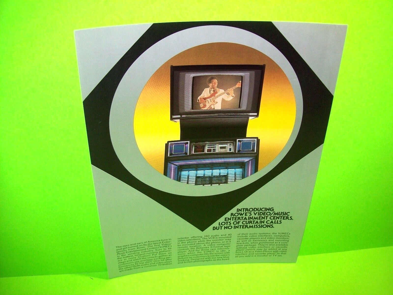 Rowe AMI VIDEO JUKEBOX Original NOS Jukebox Phonograph Music Promo ...