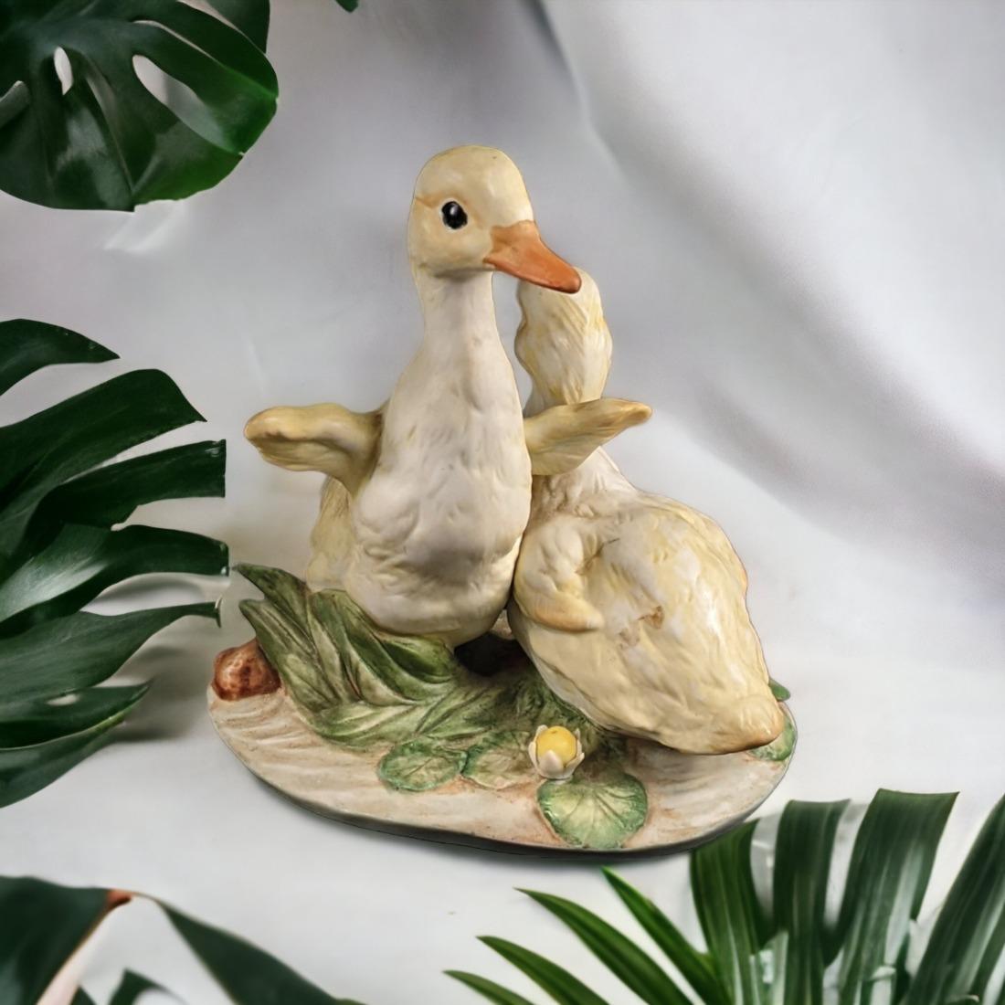 1982 Homco Masterpiece Porcelain Figurine: Quaint Elegance with Two ...