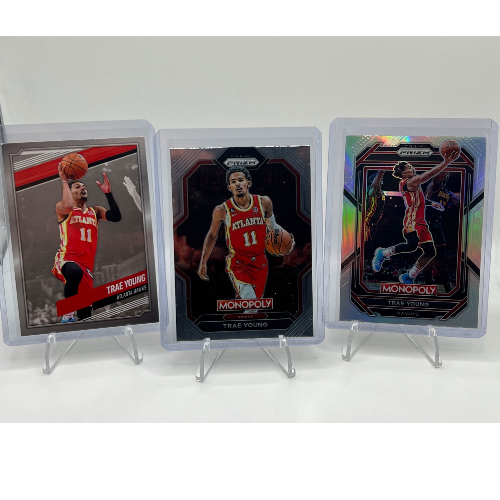 2022-2023 Panini NBA Monopoly Prizm Trae Young Trio Atlanta Hawks