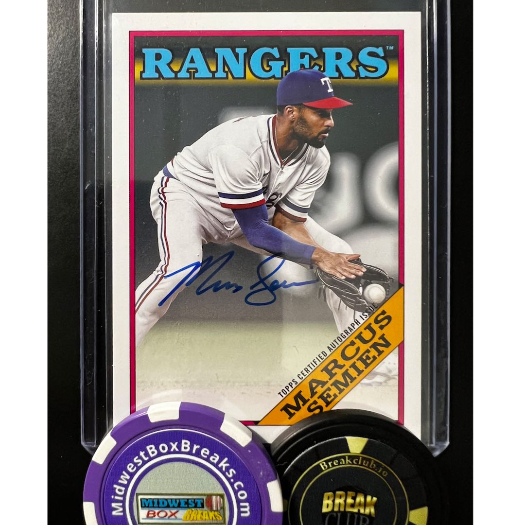 2023 Topps '88 Topps Autographs #88BAMS Marcus Semien - Texas Rangers