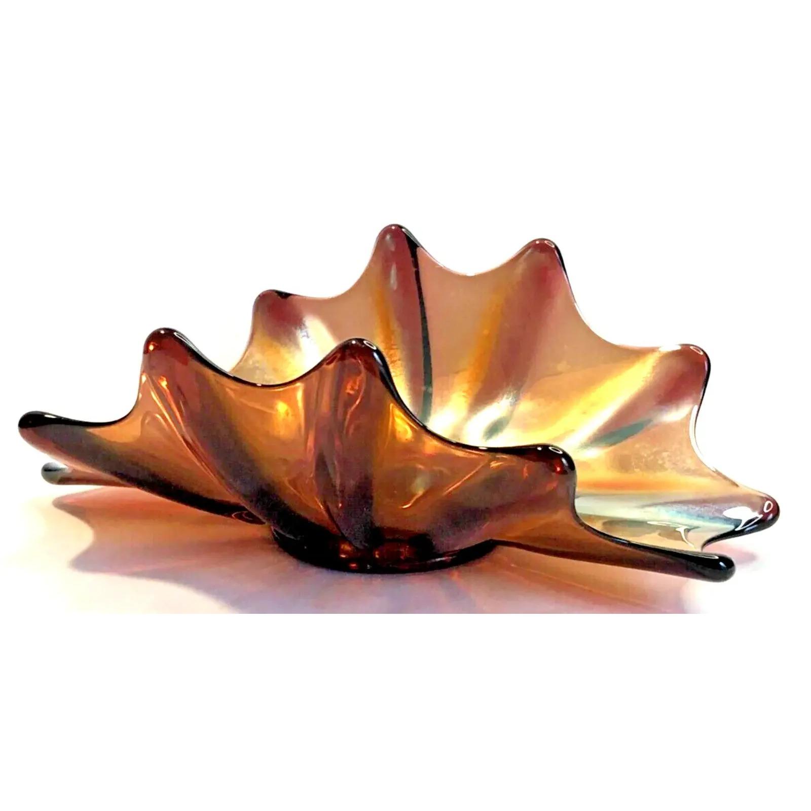 Antique Westmoreland 9" Carnival Glass Corinth Banana Boat Bowl ...