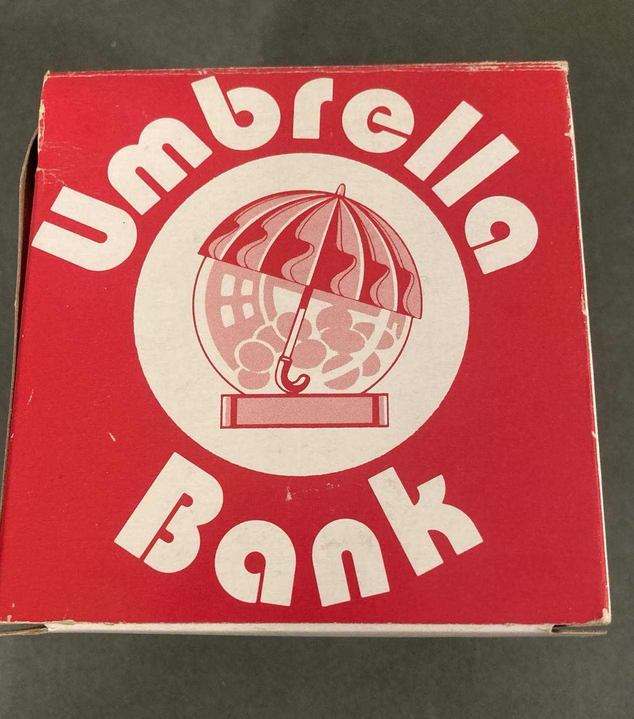 Vintage Plastic Umbrella Coin Bank
