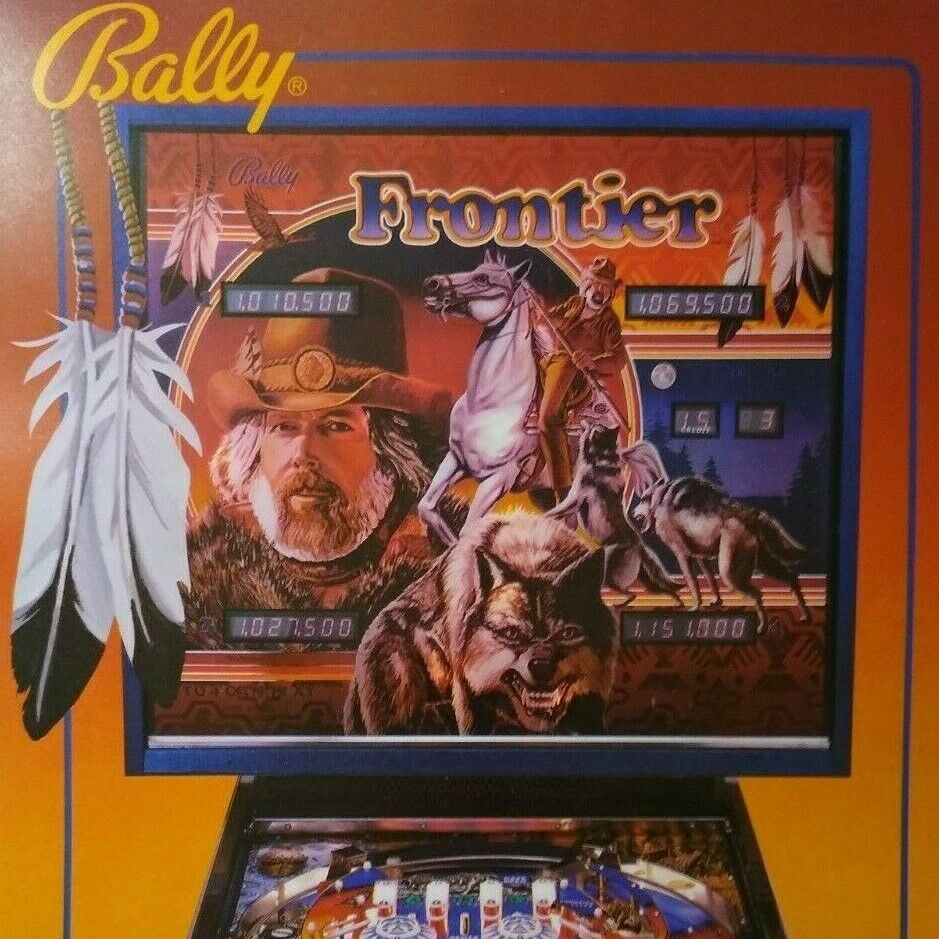 Frontier Pinball FLYER Original 1980 Western Cowboy Theme Vintage Promo ...