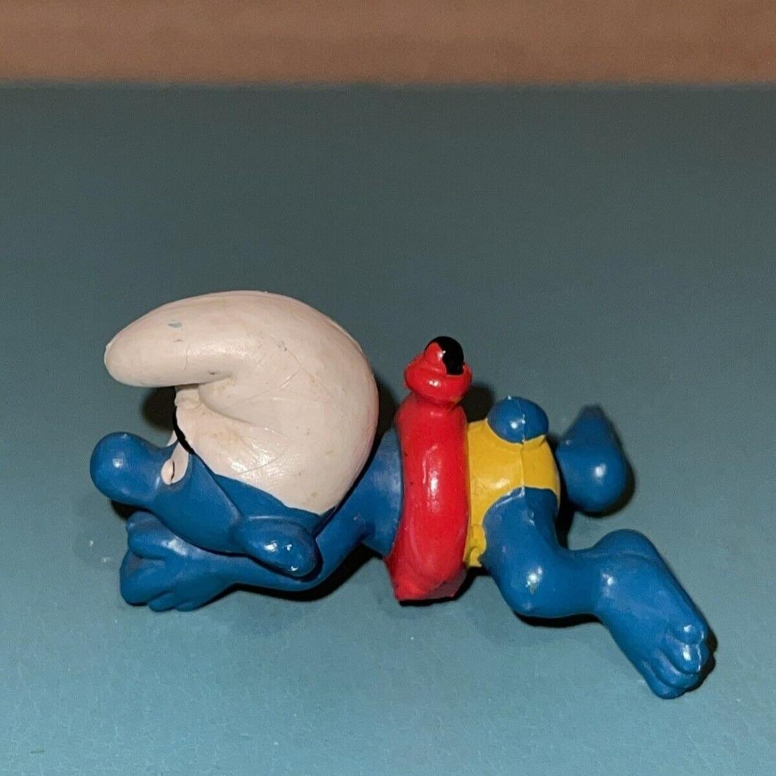 Swimmer Smurf Vintage Figure PVC Toy Figurine Schleich Peyo