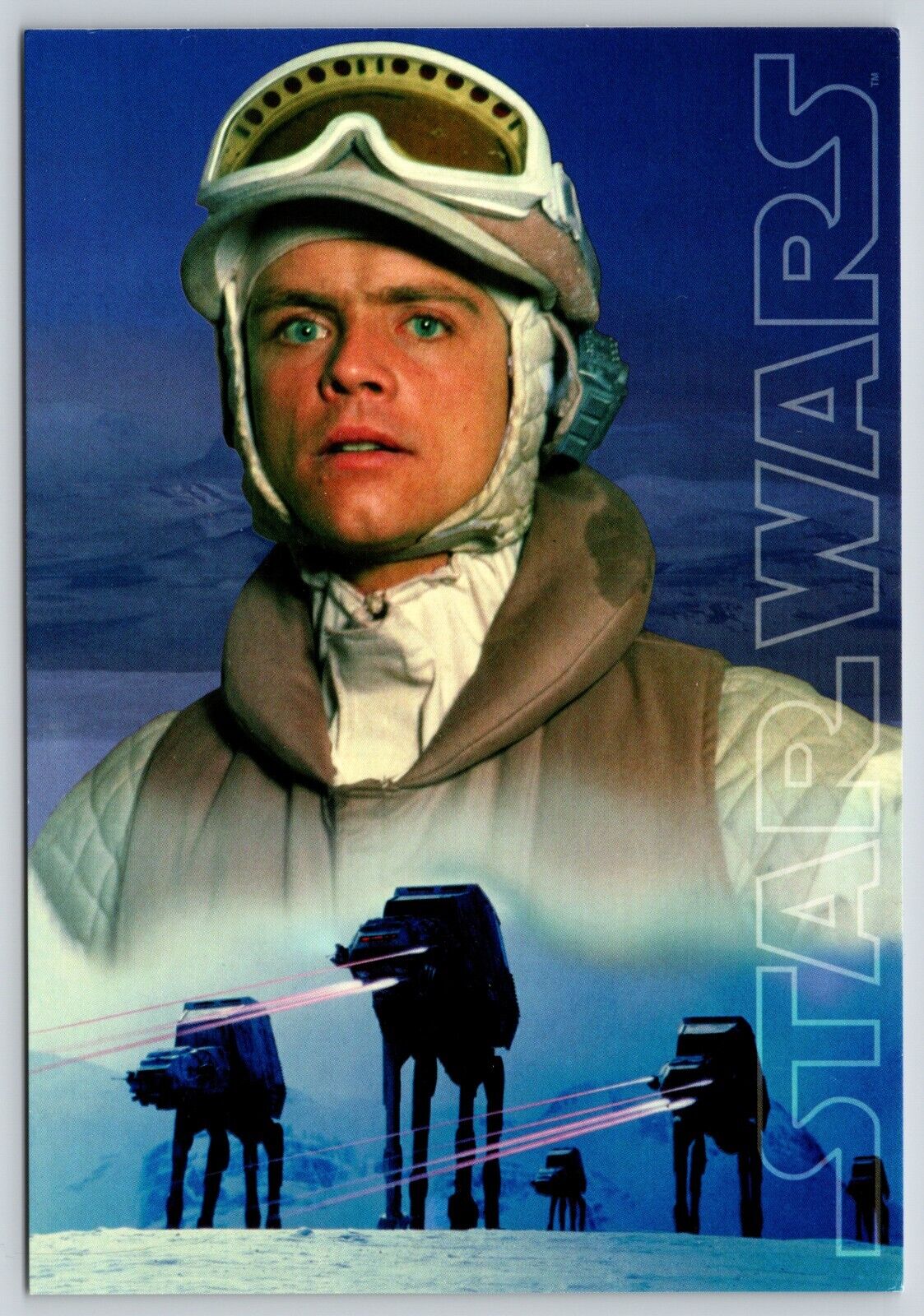 Postcard Luke Skywalker Star Wars Empire Strikes Back Movie AT-AT ...