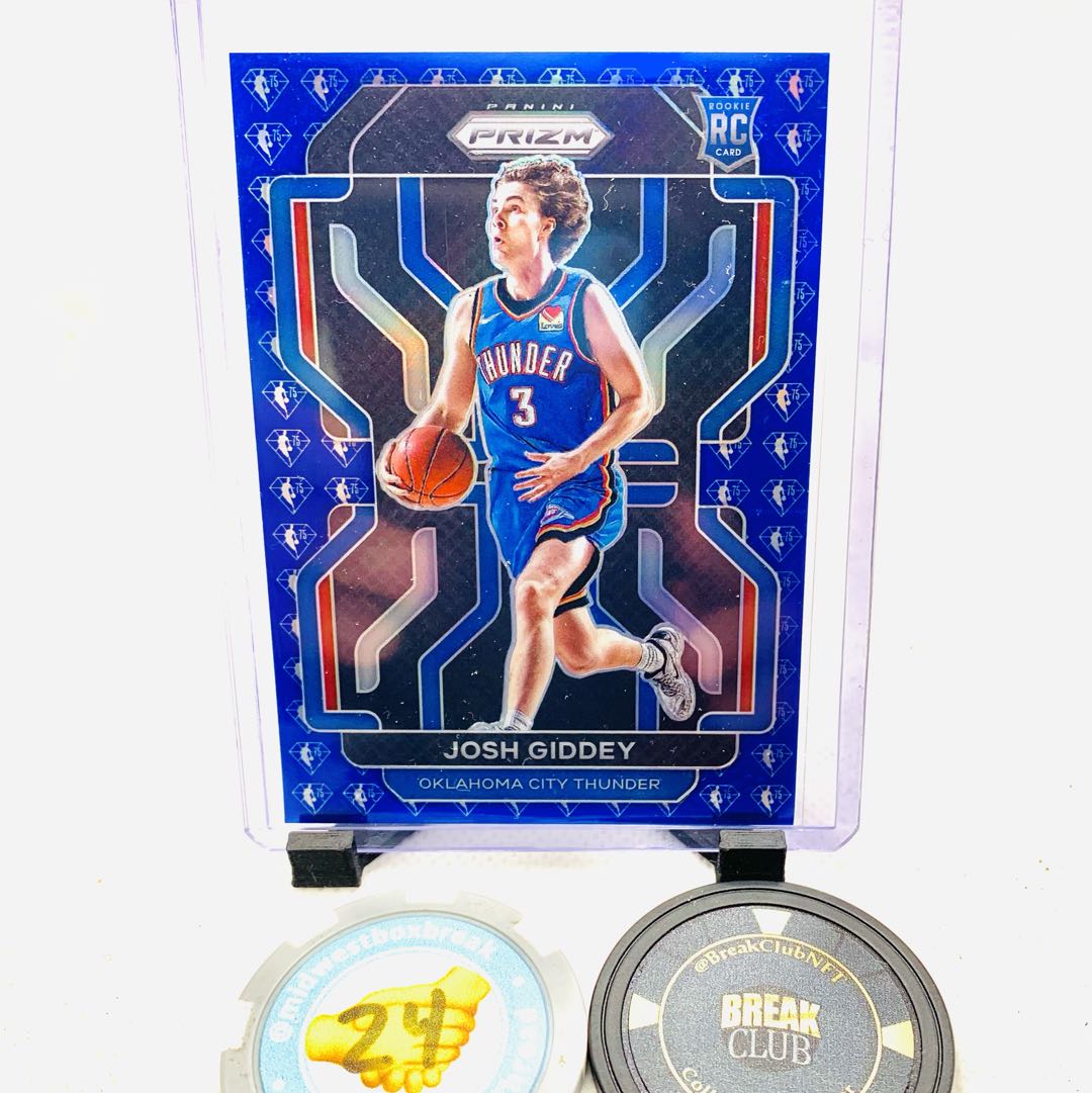 Josh Giddey 2021- 22 75th anniversary Blue Prizm RC