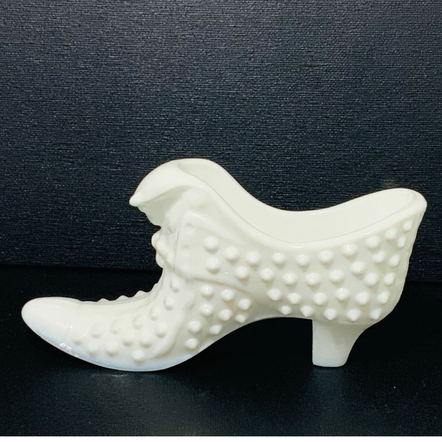 Stunning Fenton Milk Glass Cat Shoe Trinket Dish Votive Candle Or ...