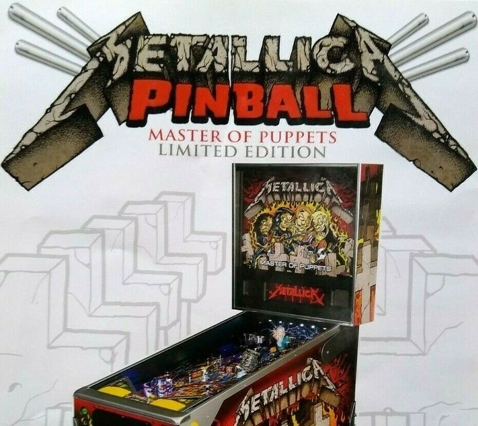 Metallica Limited Edition Pinball FLYER Original 2013 Heavy Metal Rock ...