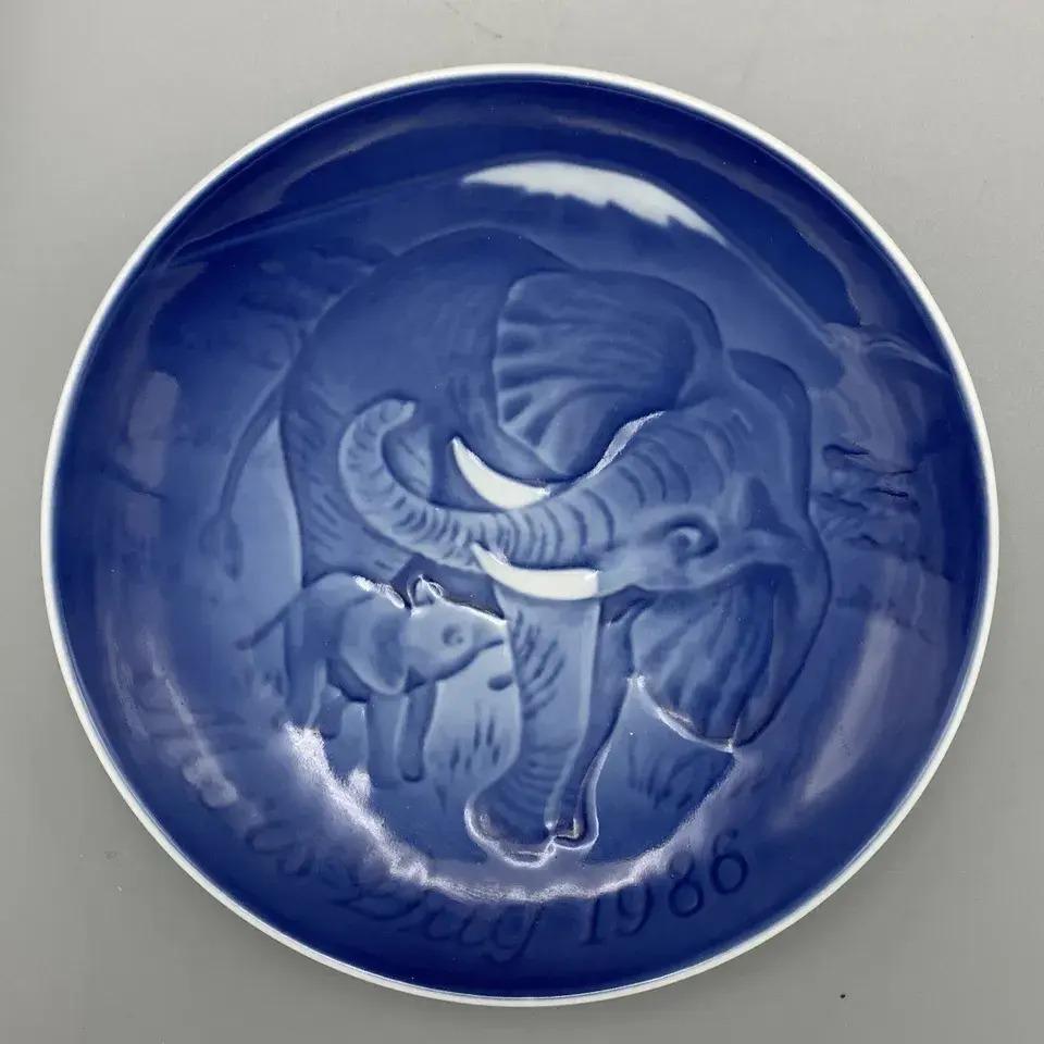 1986 Bing and Grondahl Mother’s Day Plate Elephant with Calf Wildlife ...