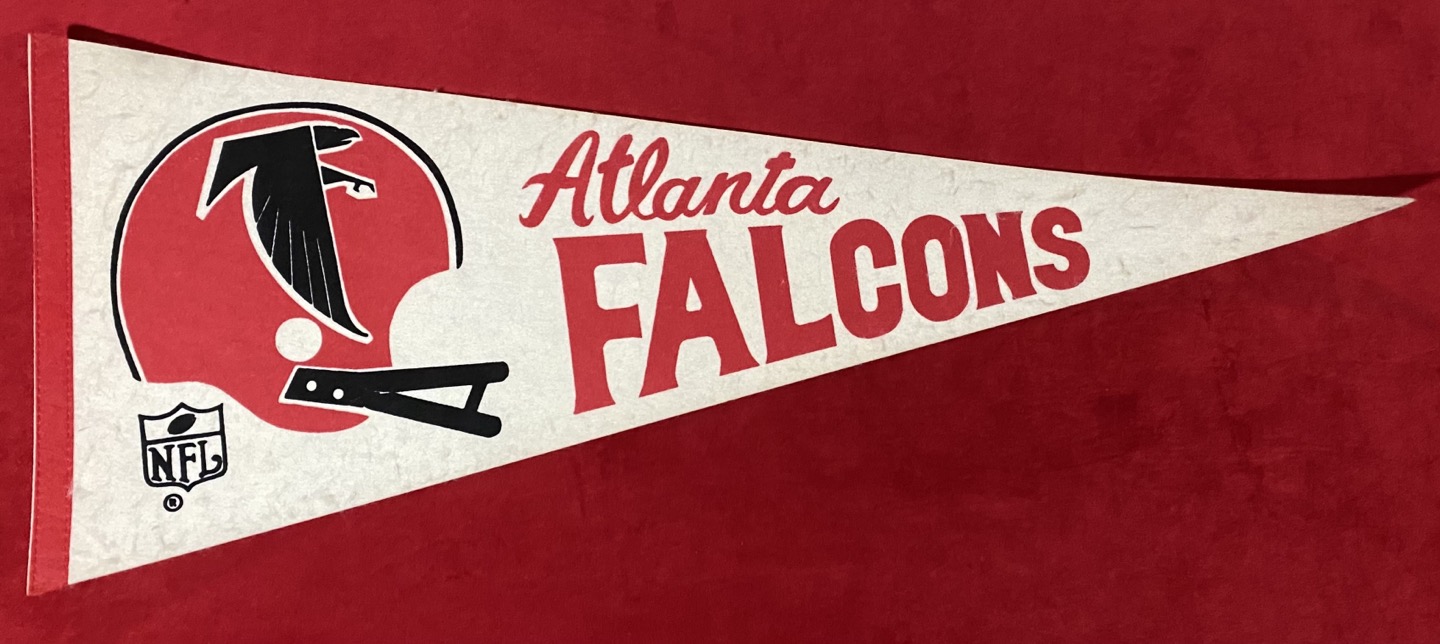 Vintage Early 1980’s Atlanta Falcons 29 inch NFL Football Pennant