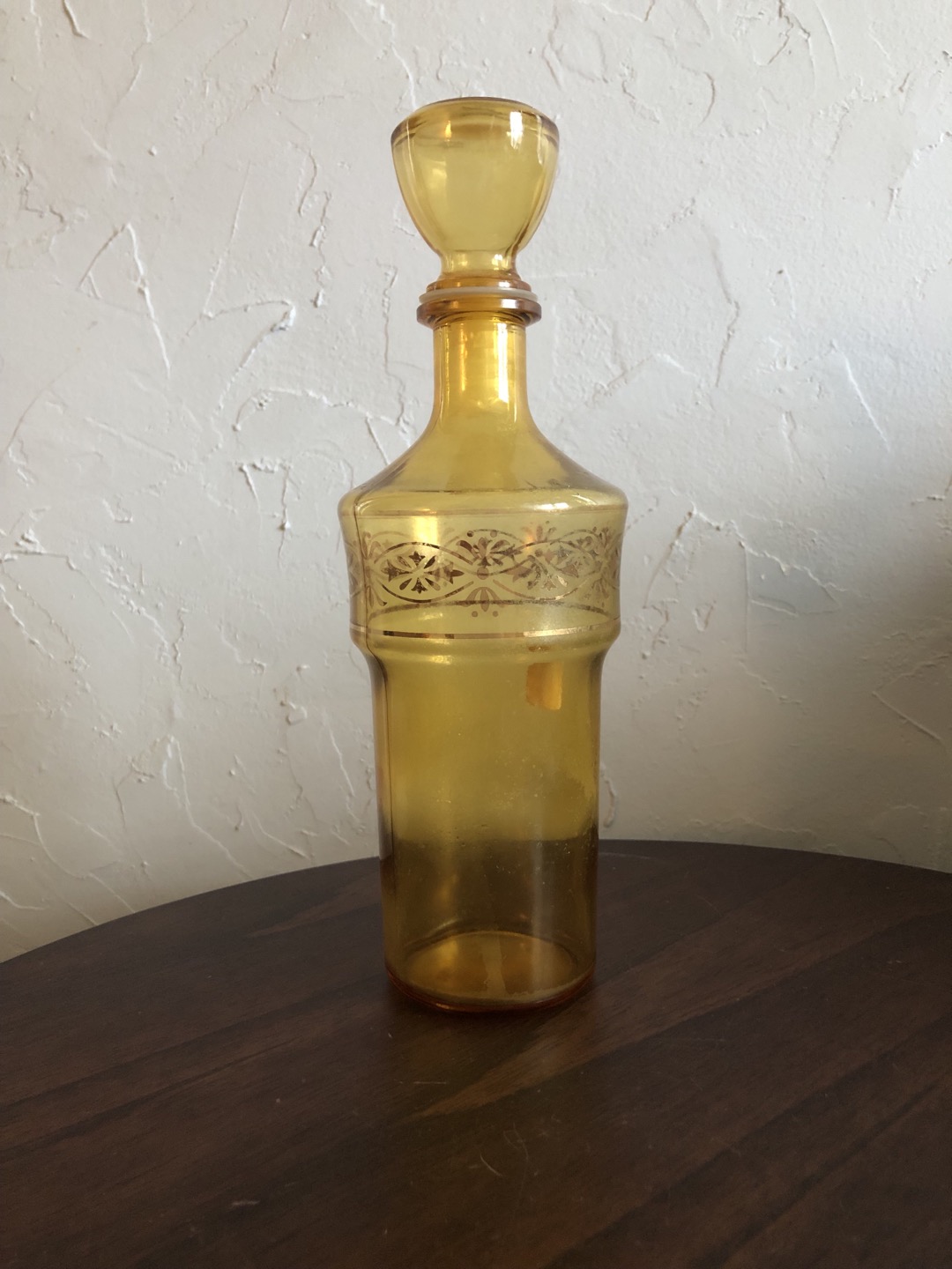 Glass Italian Decanter Amber Bormioli Rocco Figlio