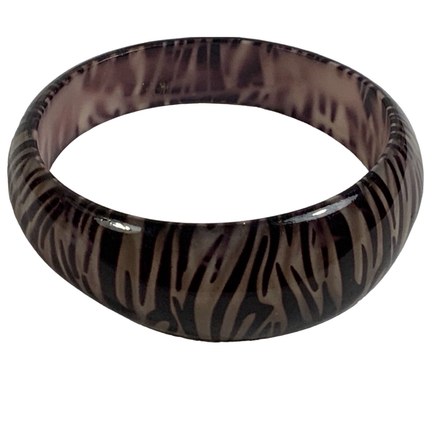 High Gloss Vintage Silver And Black With Light Pink Tinge Animal Print ...