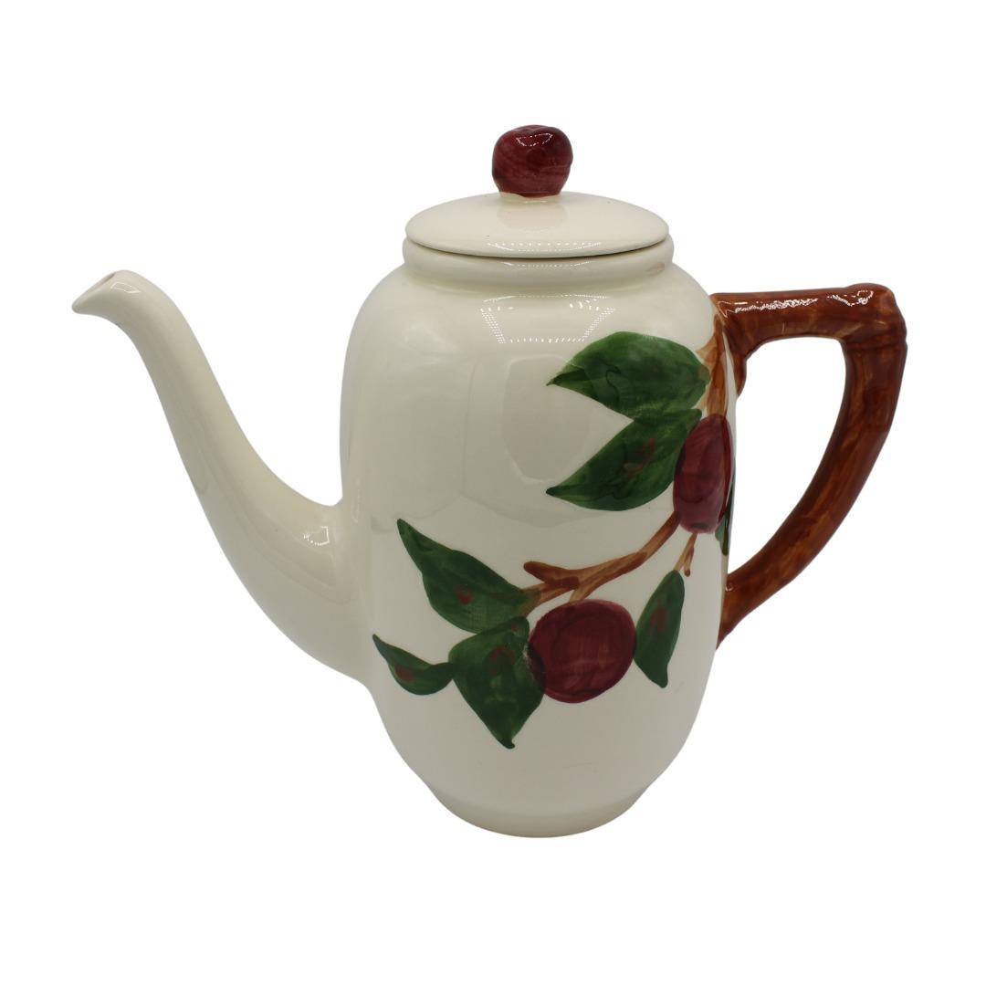Vintage Franciscan Dinnerware Apple Pattern Ceramic Tea Coffee Pot with Lid