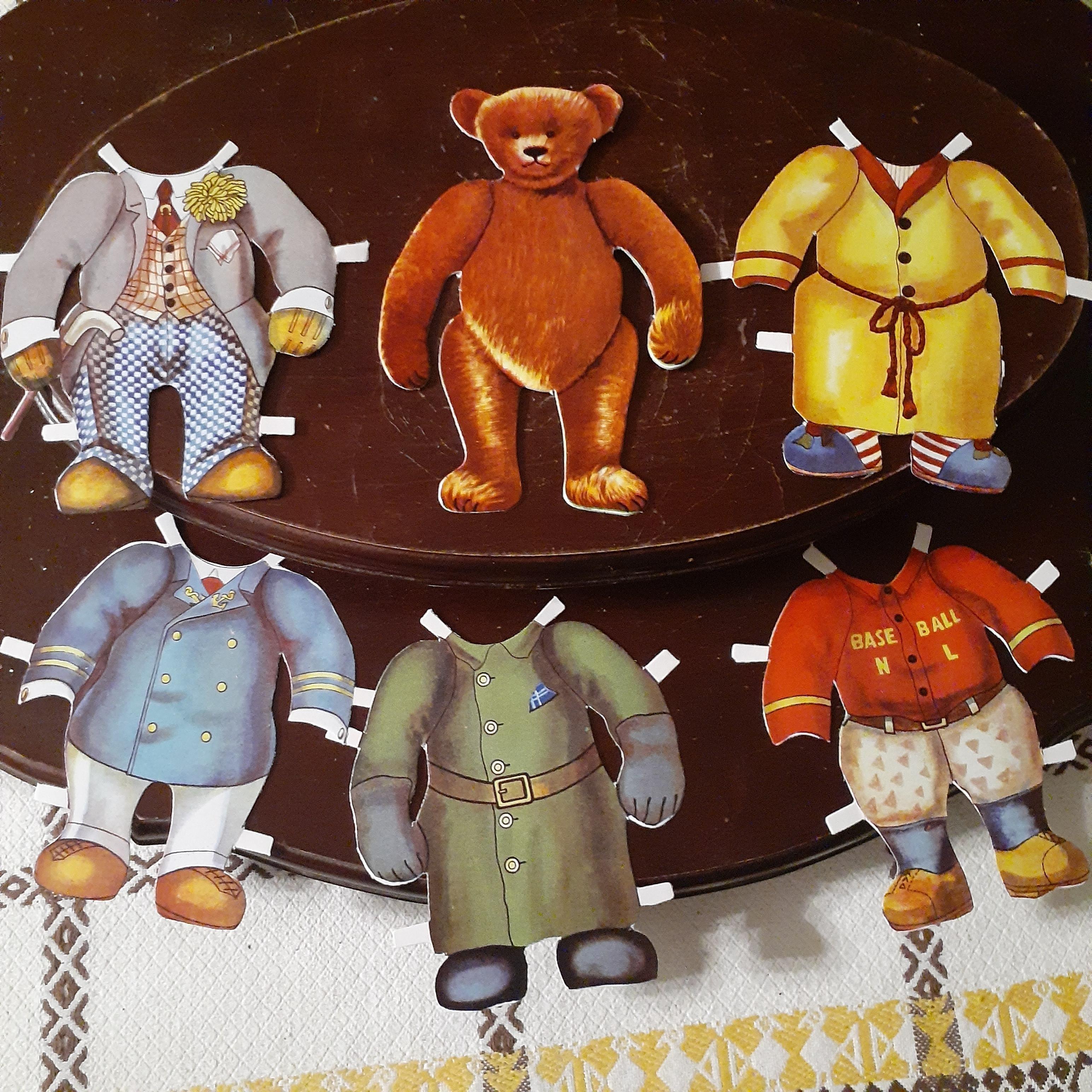 Teddy Bear Paper Doll, Unused