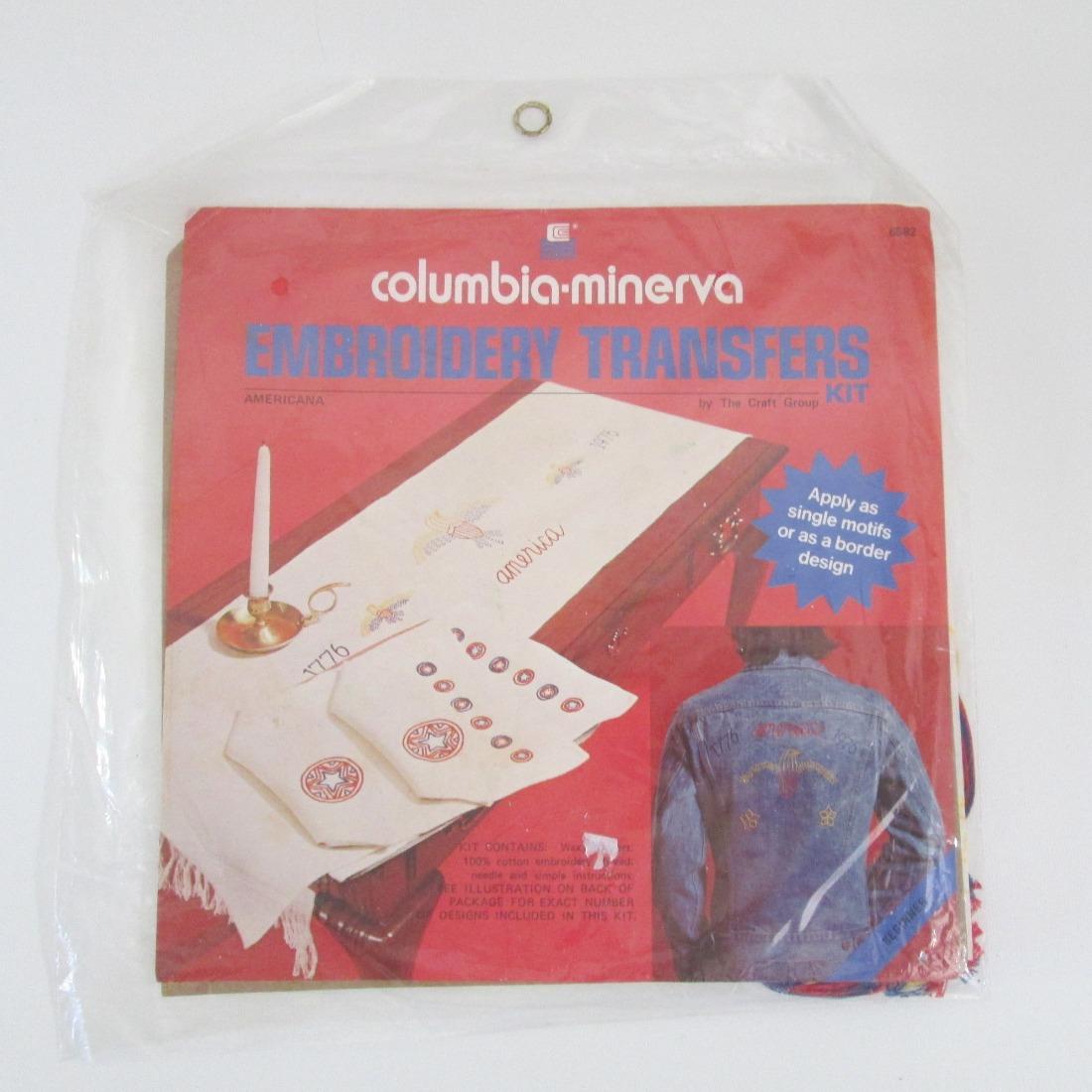 Columbia Minerva Bicentennial Embroidery Transfers 6582 Floss Sealed