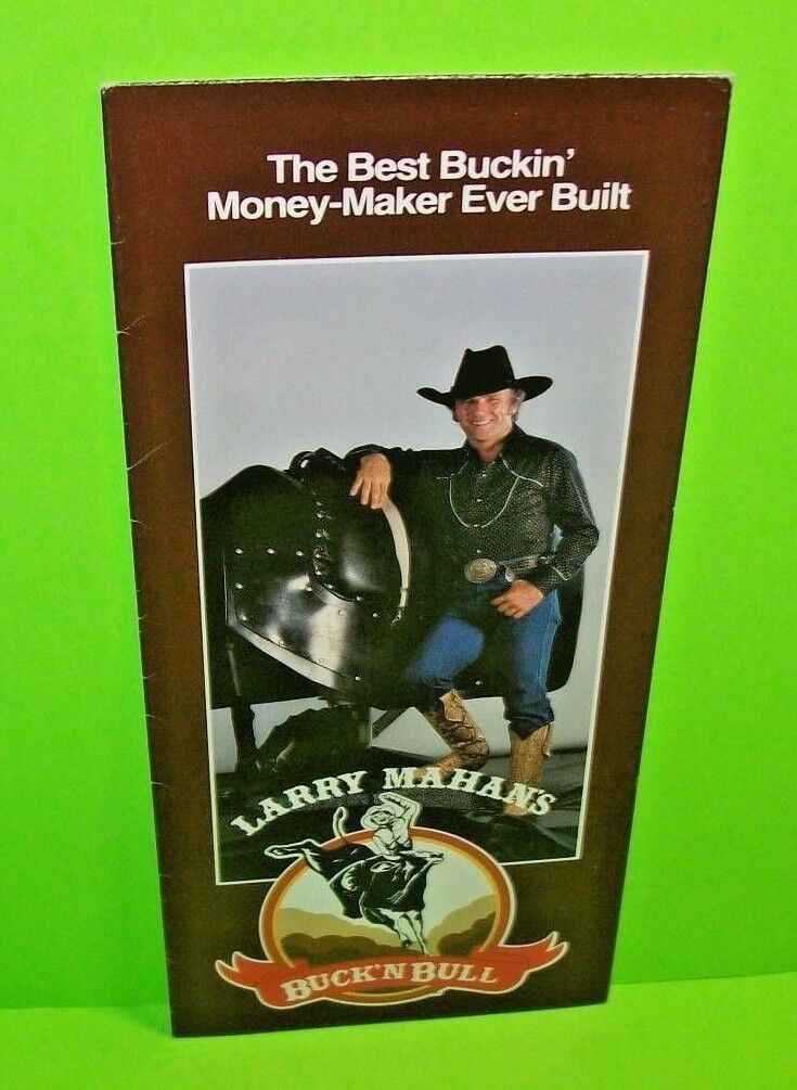 LARRY MAHAN Buck'n Bull Original Sales Flyer Poster Bucking Bull Riding ...